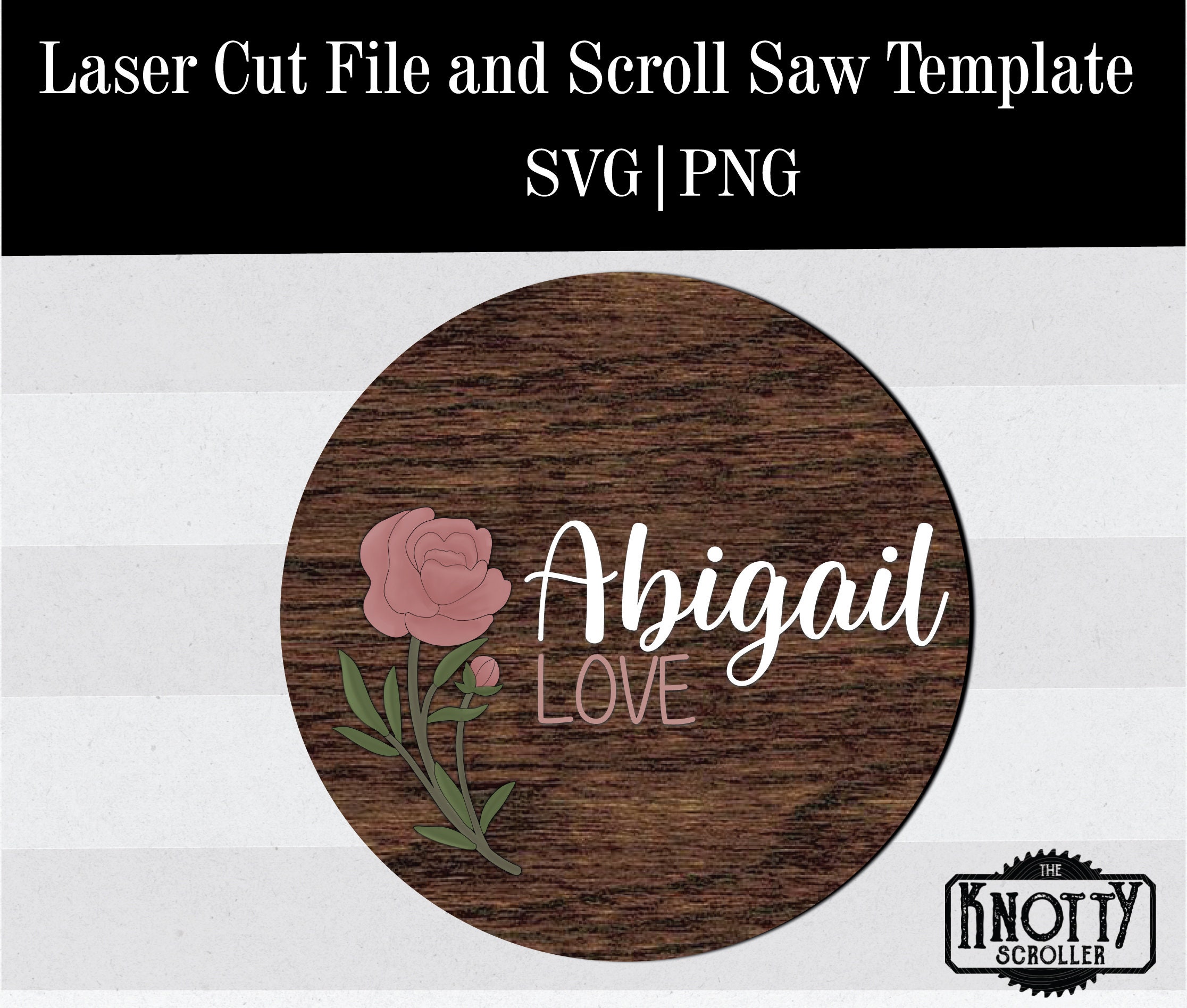 Abigial Love Floral Sign Svg , Glowforge SVG, Flower Cut File, Nursery ...