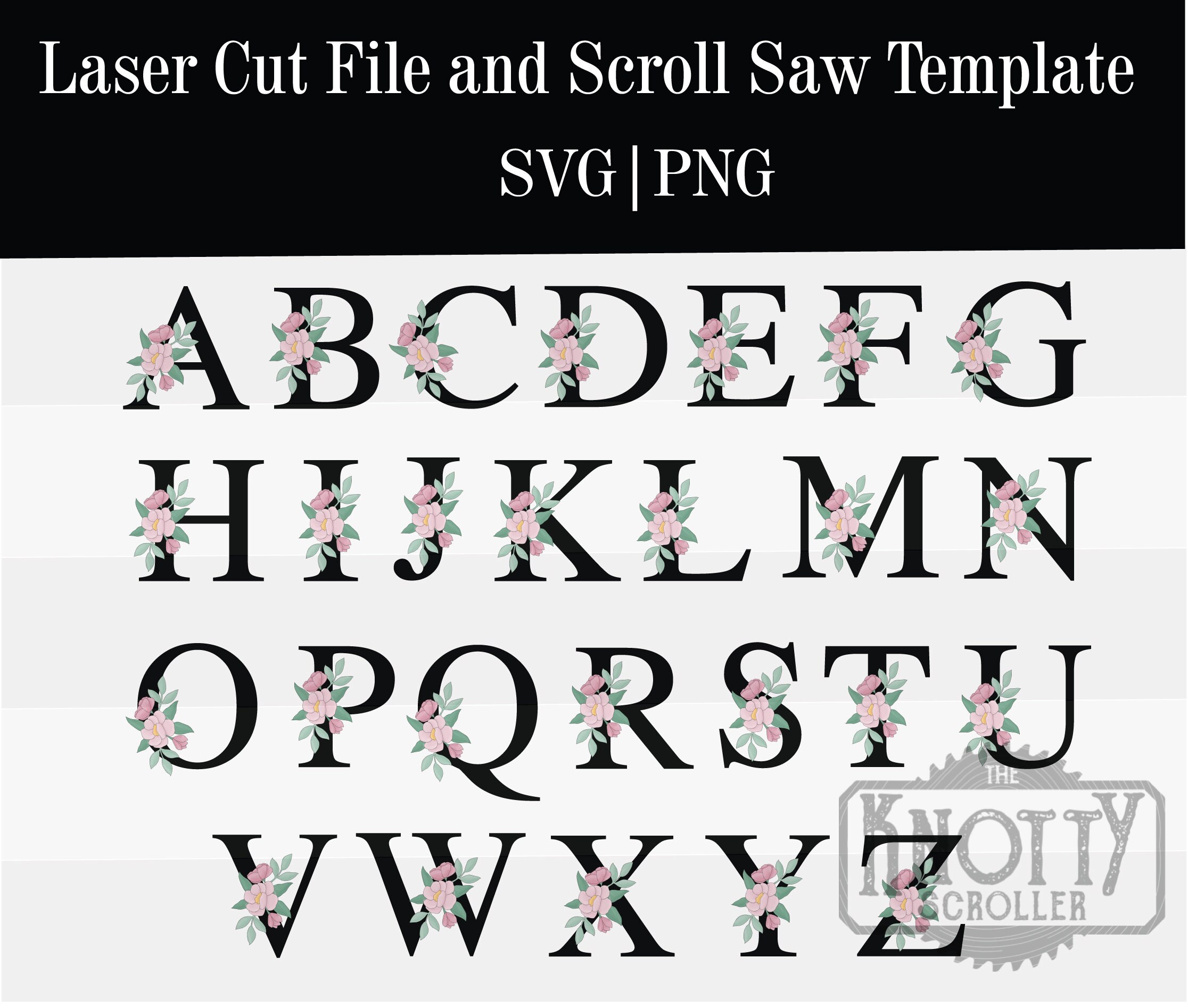 Letter D Floral Sign Svg , Glowforge SVG, Flower Cut File, Nursery Sign ...