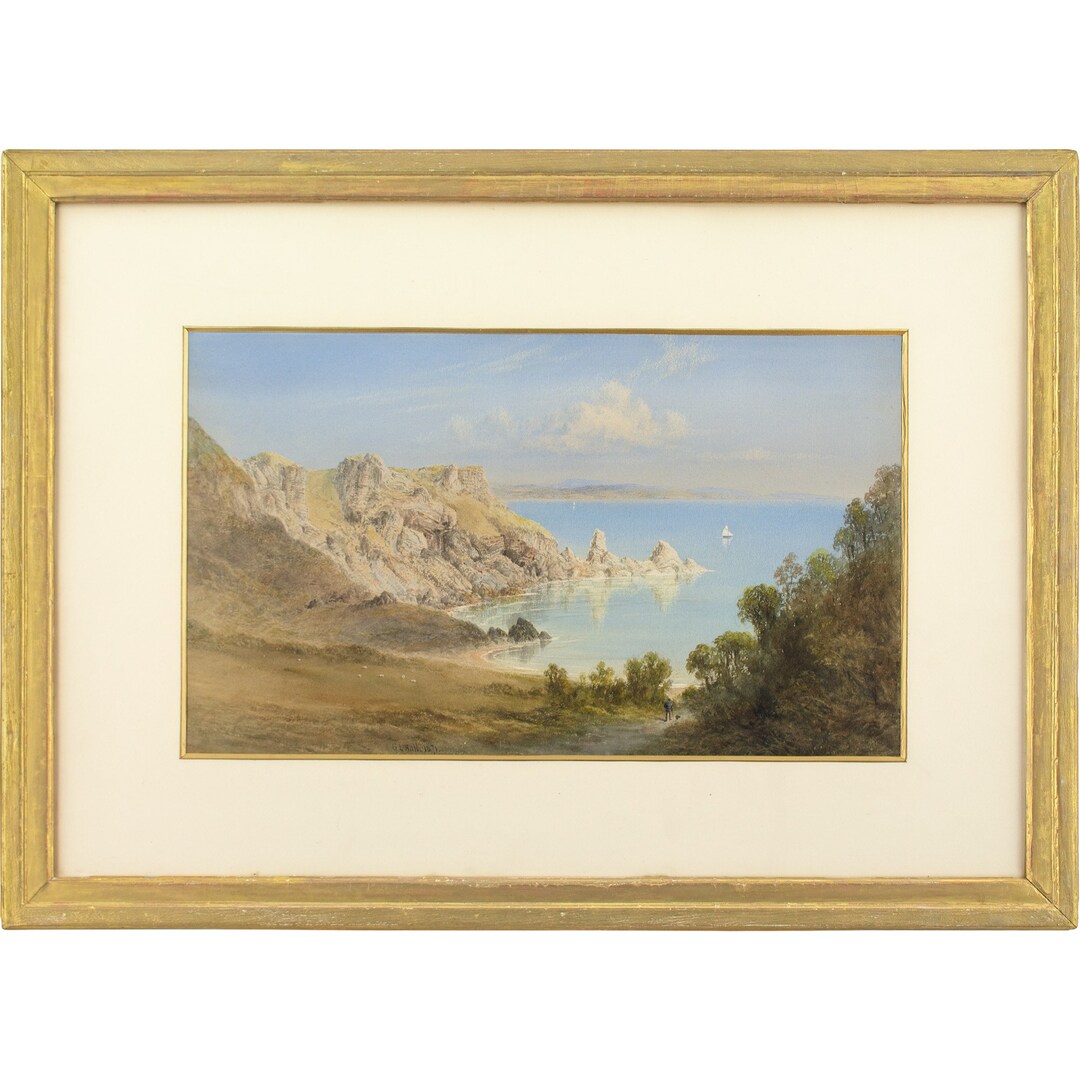 Antique Watercolour George Lowthian Hall Anstey Cove - Etsy