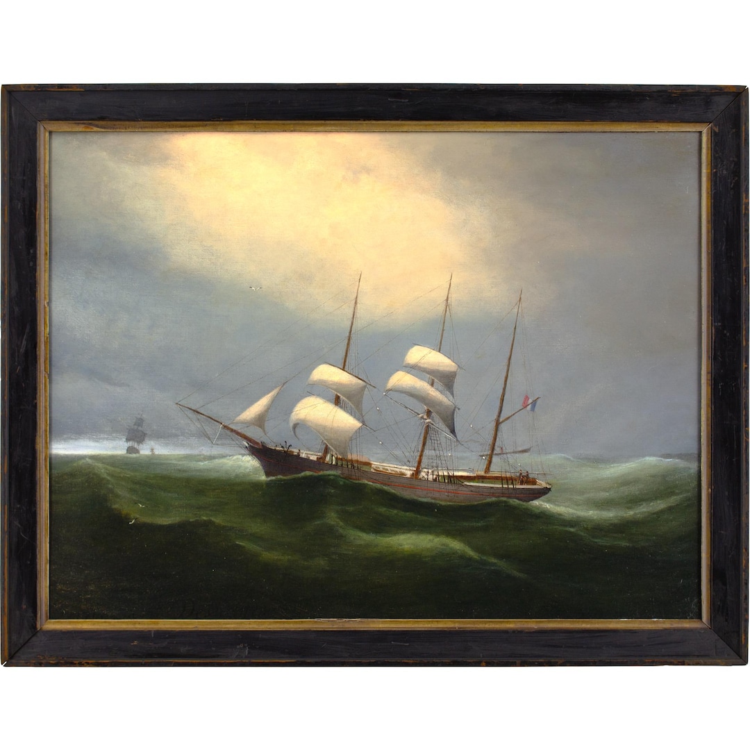 Marie-edouard Adam (circle), the Barque ‘limbe’ in Choppy Waters ...