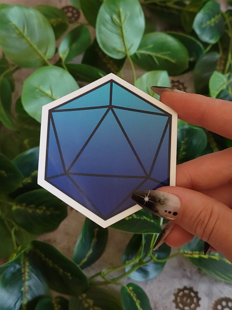 Sticker: Blank D20 Gradient - Etsy