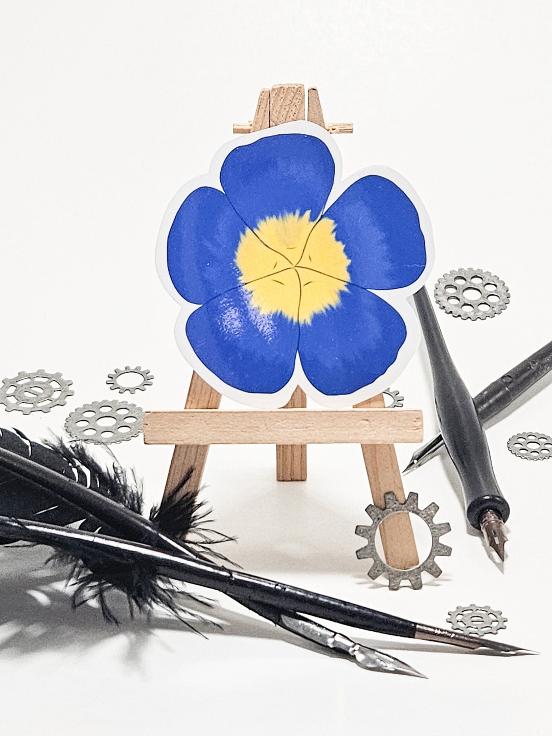 Sticker: Flax Blue - Etsy