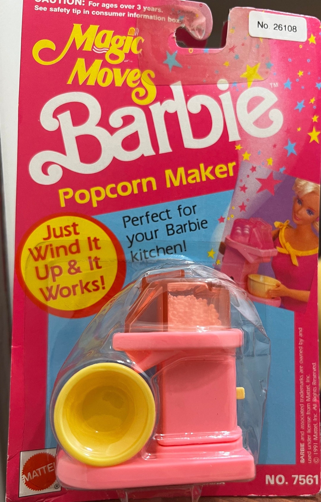 1991 Popcorn Maker Vintage Barbie Wind up Action Accents or Magic Moves ...