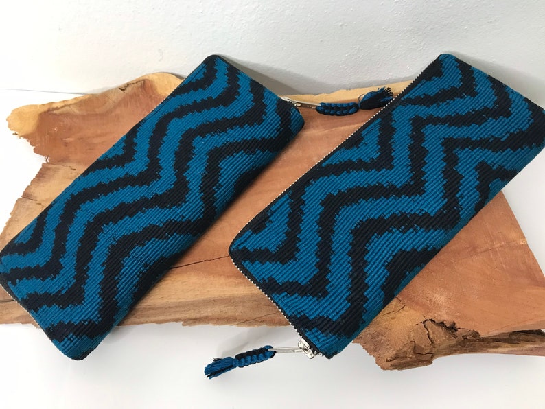 Woven & Leather Card Holder Wallet - Handmade Wallet - Card Wallet ...