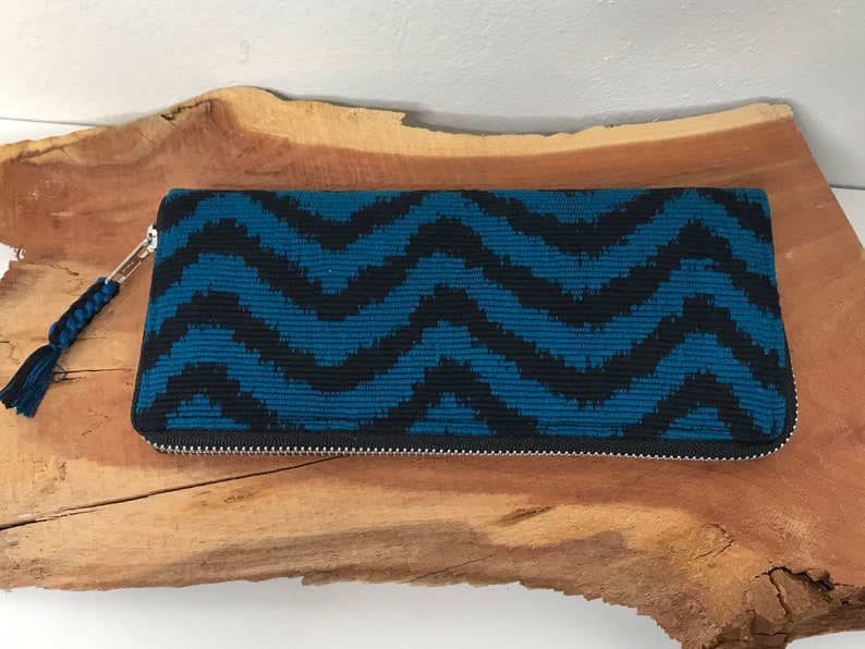 Woven & Leather Card Holder Wallet - Handmade Wallet - Card Wallet ...