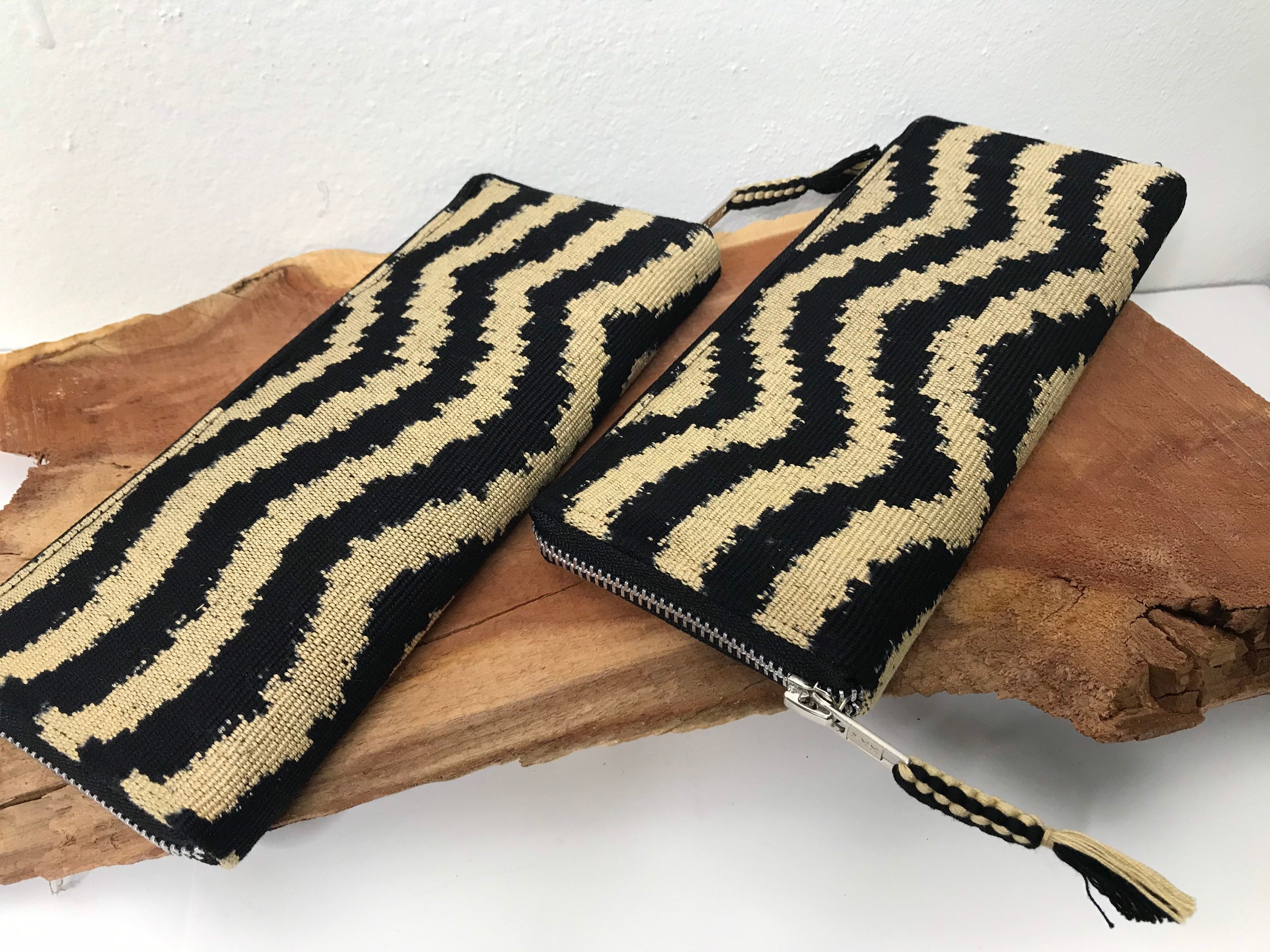 Woven & Leather Card Holder Wallet - Handmade Wallet - Card Wallet ...