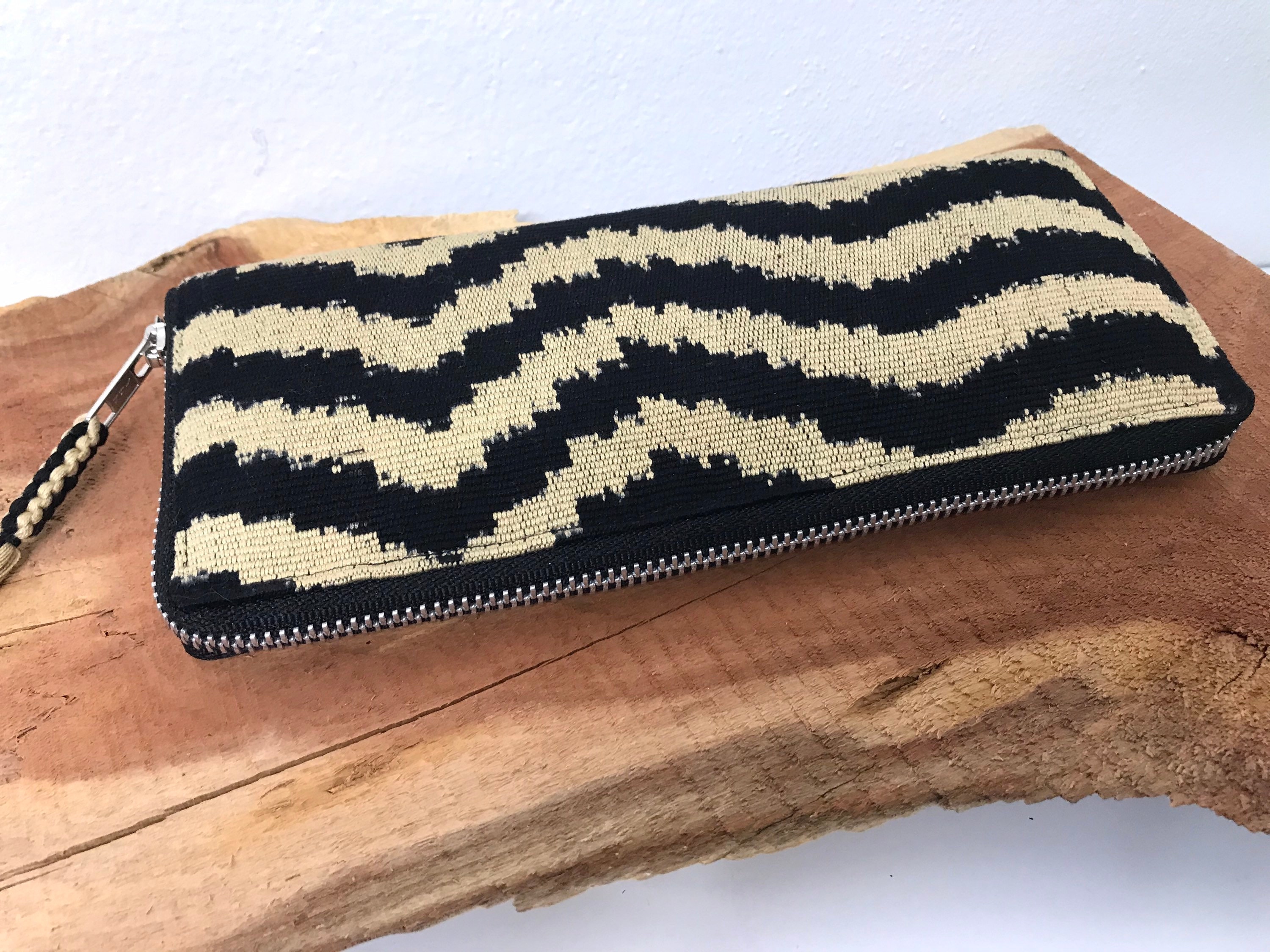 Woven & Leather Card Holder Wallet - Handmade Wallet - Card Wallet ...