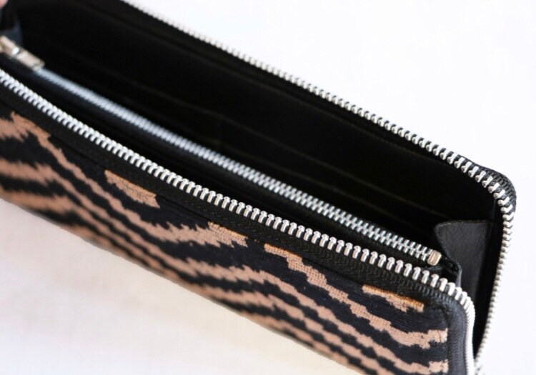 Woven & Leather Card Holder Wallet - Handmade Wallet - Card Wallet ...
