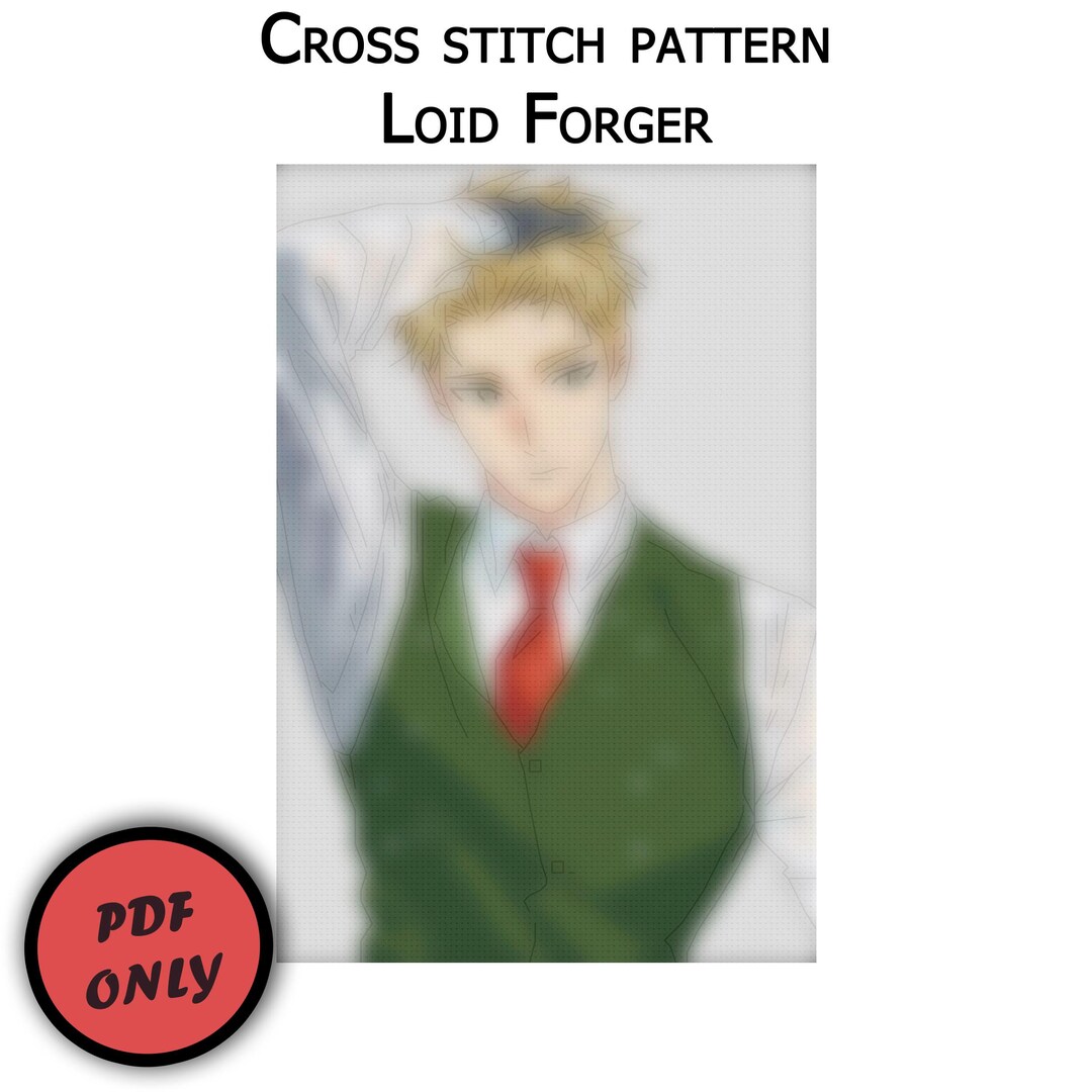 Cross Stitch Pattern Cool Wet Spy Agent Loid Green Suit PDF - Etsy
