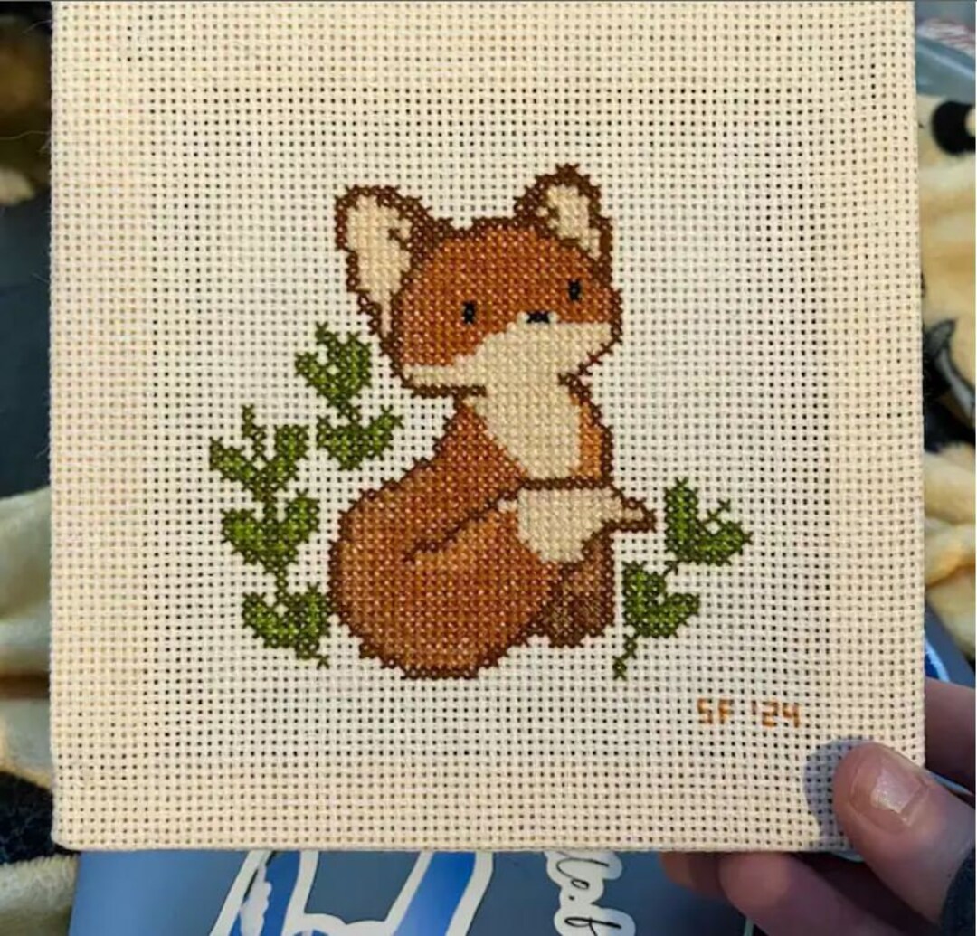 Cross Stitch Pattern Mini Fox Cute Animal Instant Download PDF - Etsy