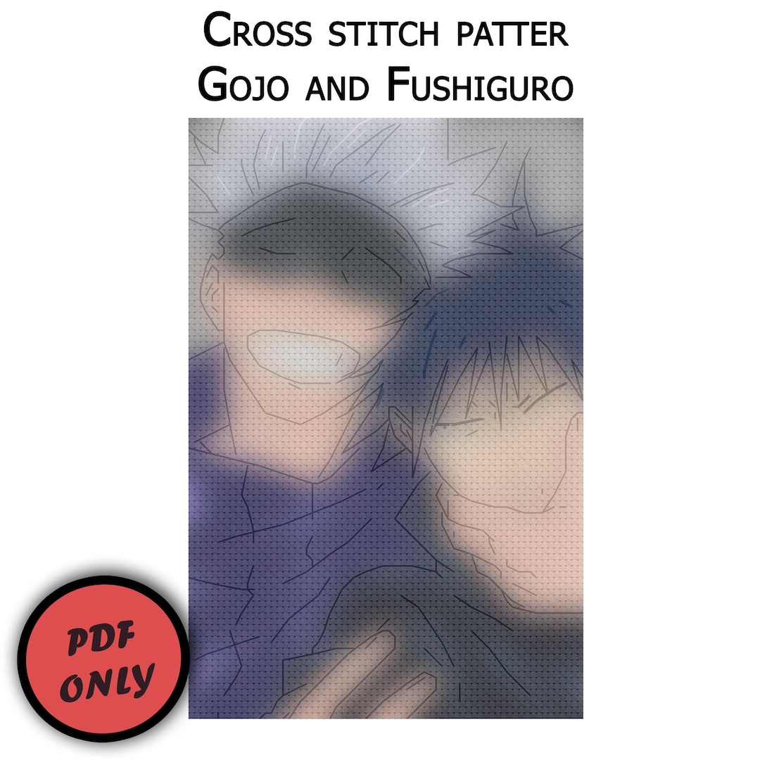 Cross Stitch Pattern Funny Friends JJK Gojo Megumi Student Teacher ...