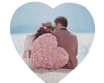 Heart Shaped Jigsaw Puzzle 8 Piece Heart Puzzle Bare Chipboard Die Cut ...