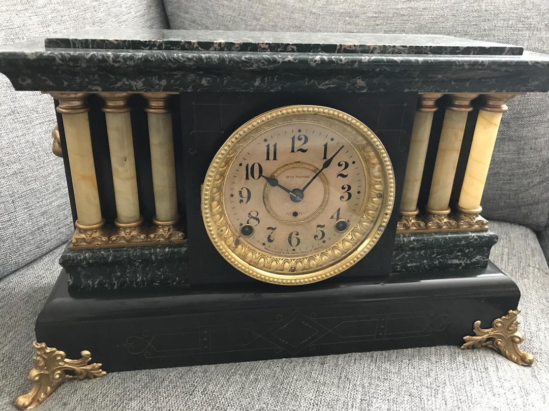 Vintage Antique USA SETH THOMAS Time,double Strike,clock,oak Case - Etsy