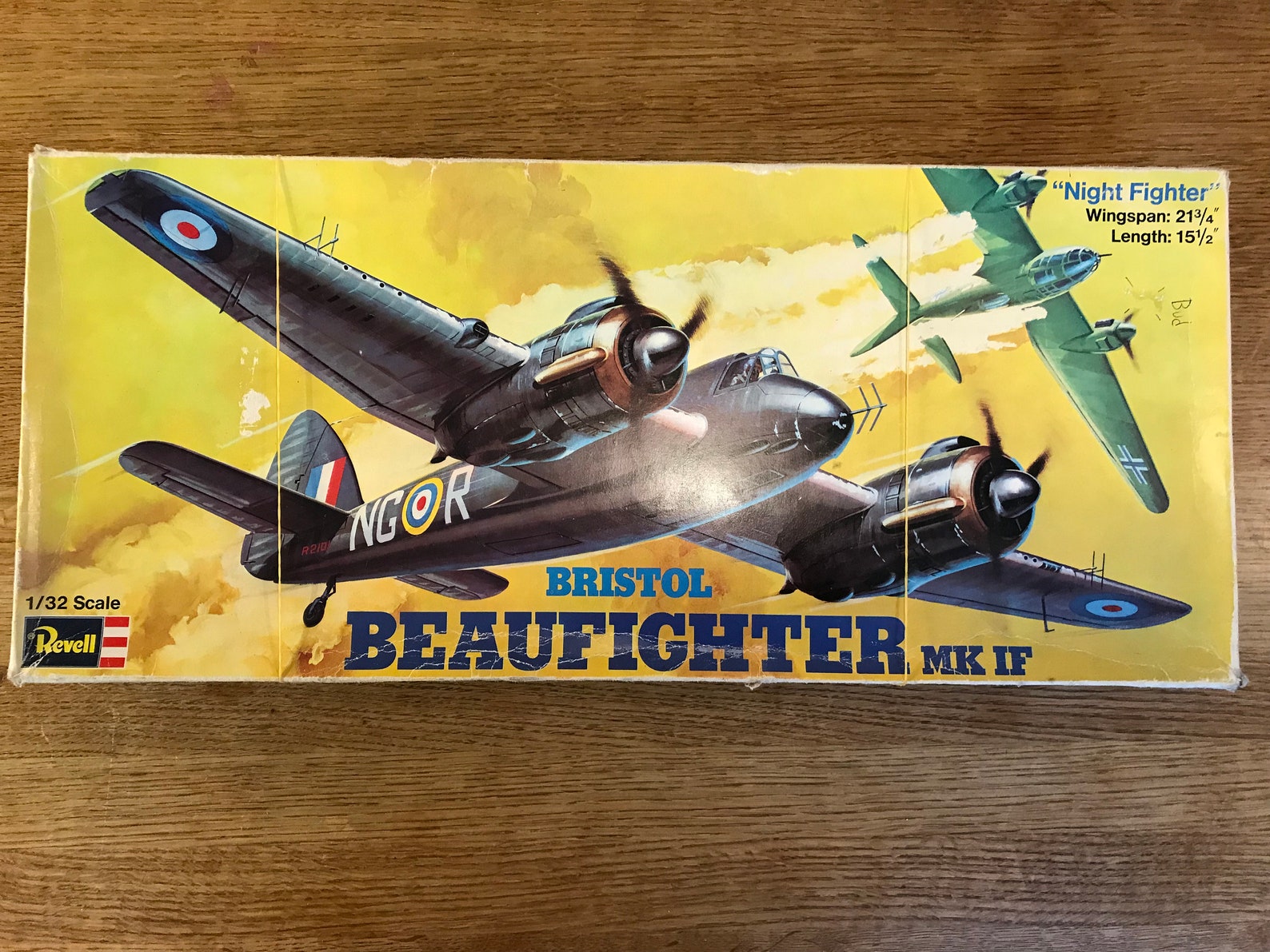 1/32 Bristol Beaufighter MK IF Revell H-251 New Night Fighter Model Kit ...