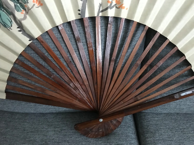 Hand-painted Large Fan. - Etsy
