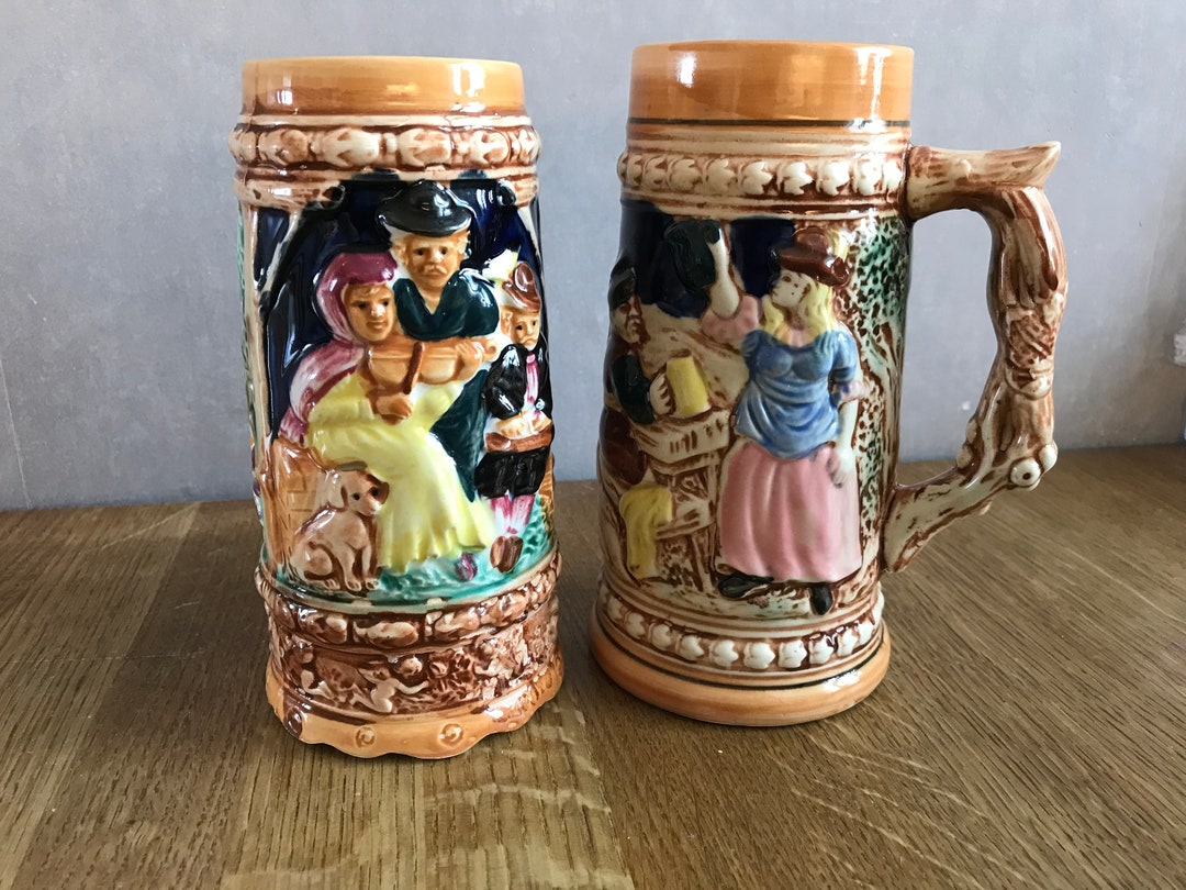 Stunning Vintage German Ceramic Tankard / Stein / Beer Mug / Barware ...