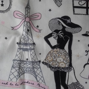 Tissus PARIS : Parisienne Monuments Parfum Cadeaux Bijoux | Etsy