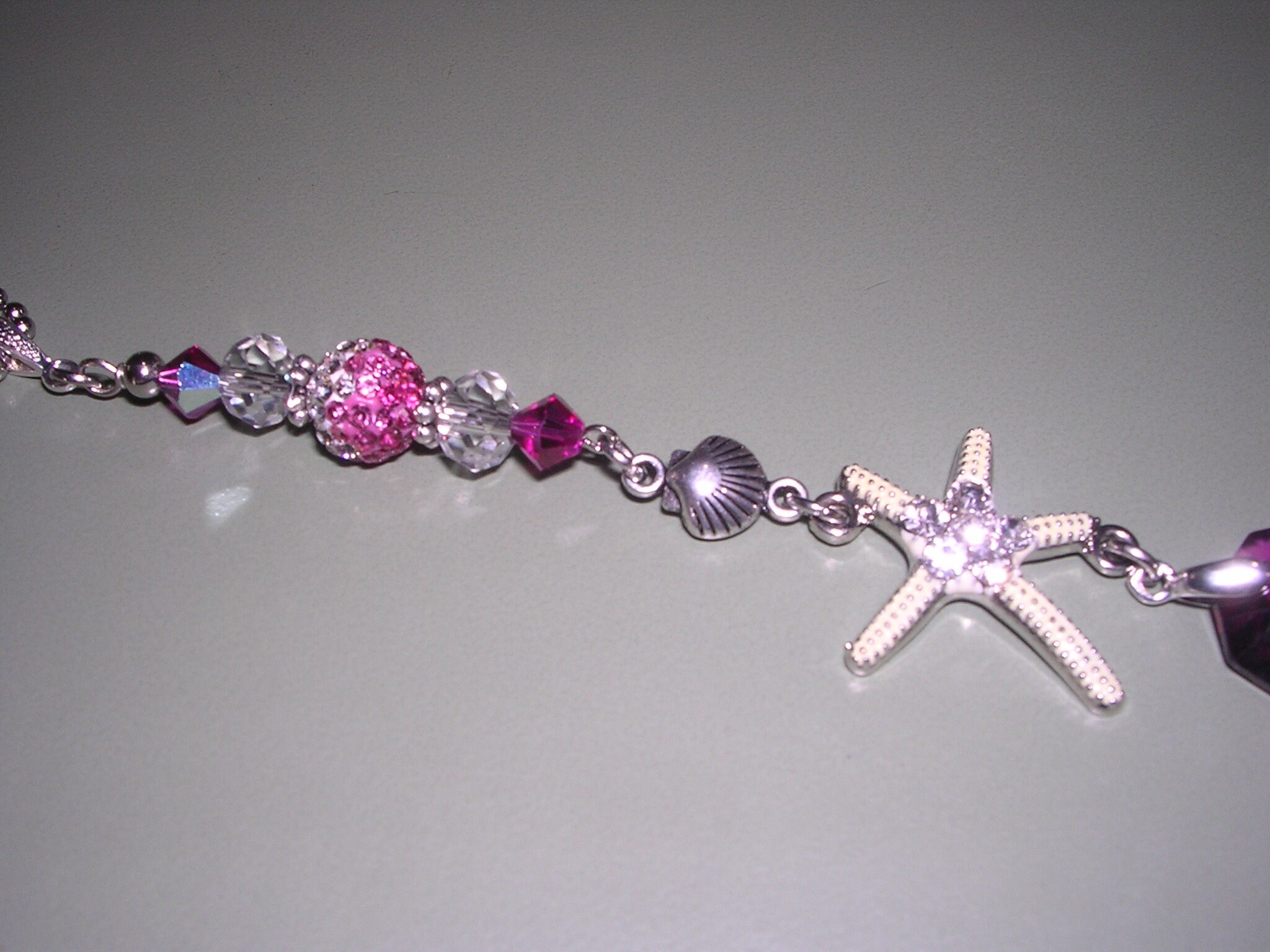 Fuchsia Crystal Starfish Rear View Mirror Charm Fuchsia Car - Etsy