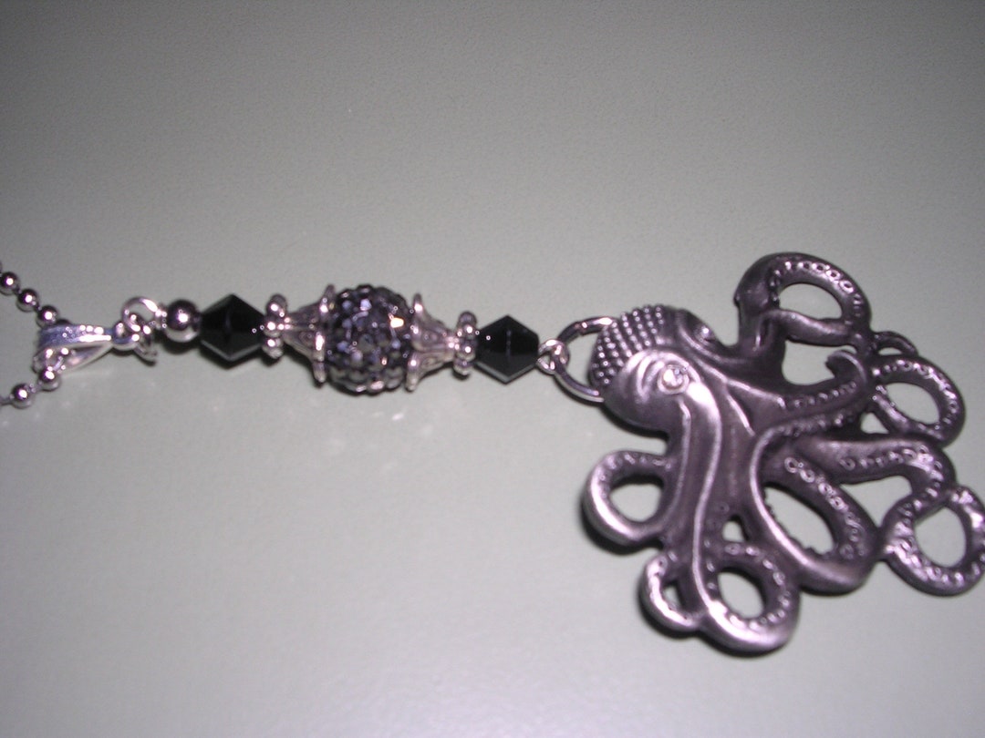 Octopus Rear View Mirror Charm, Ocean Car Charm - Etsy
