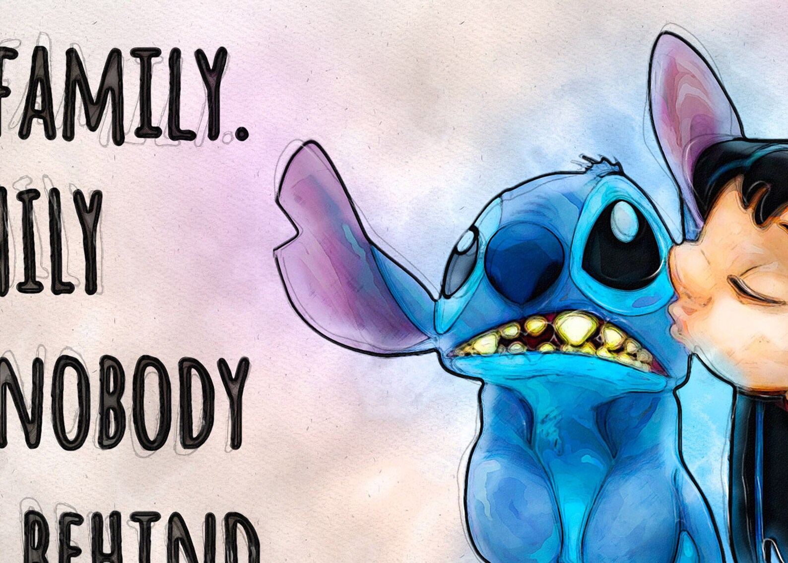 Lilo and Stitch print Sign for kids room decor Ohana means | Etsy