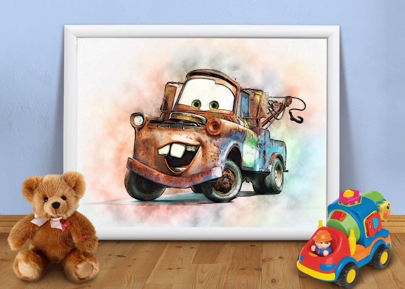 Disney Cars Printable Art Disney Cars Print Disney Cars Etsy