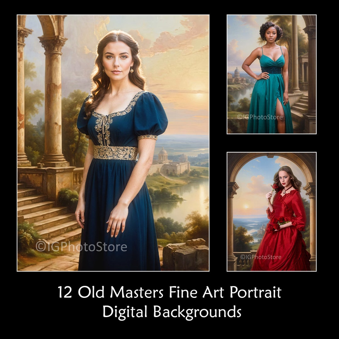 Old Masters Fine Art Portrait Photography Digital Backgrounds ...
