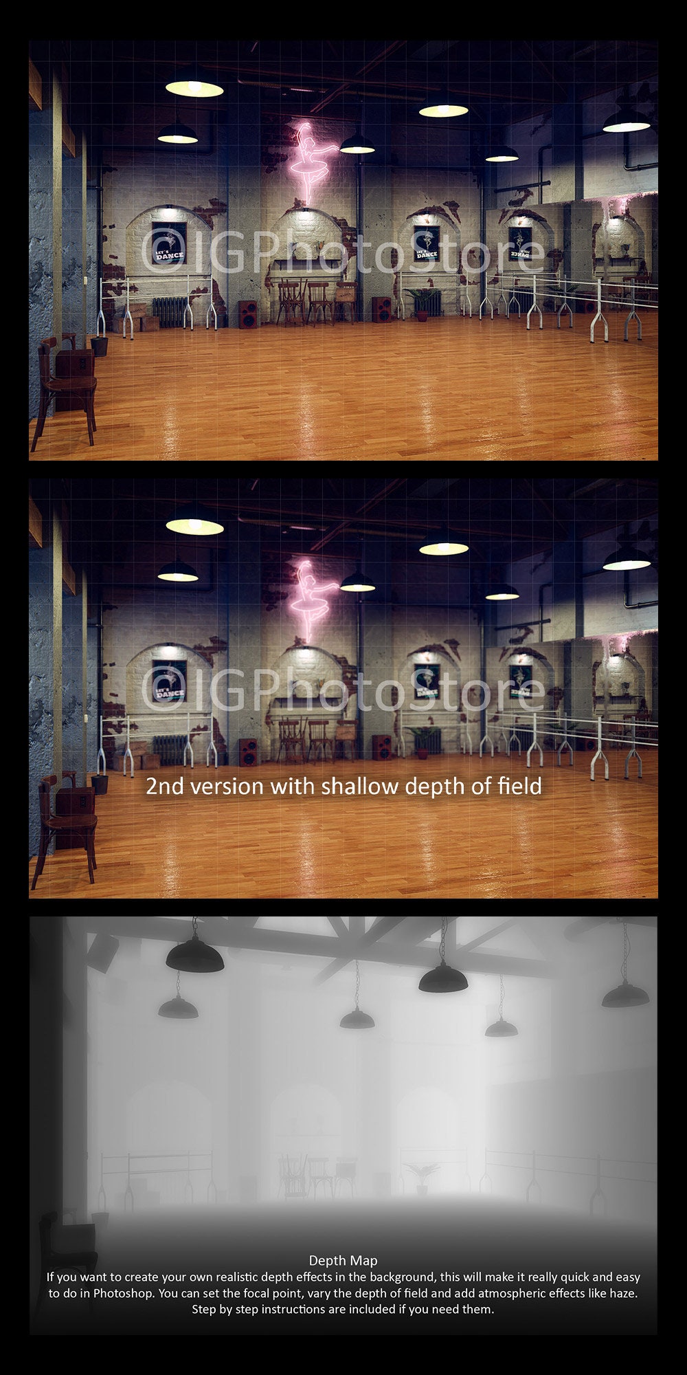 5 Dance Studio Digital Backdrops Dance School Background - Etsy