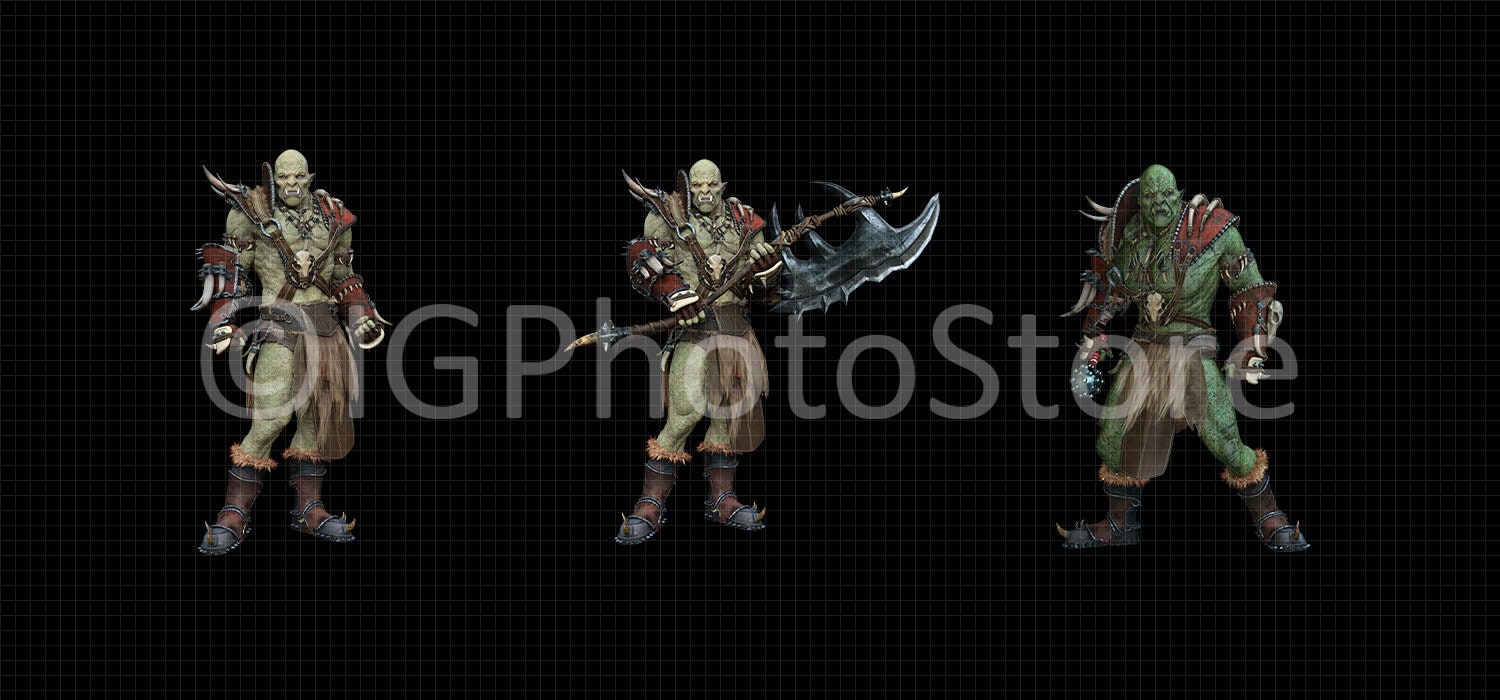 Monster Digital Overlays Demon Overlay Orc Overlay - Etsy UK