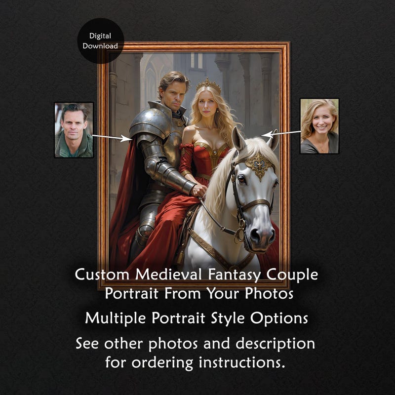 Medieval Couple Painting - Etsy