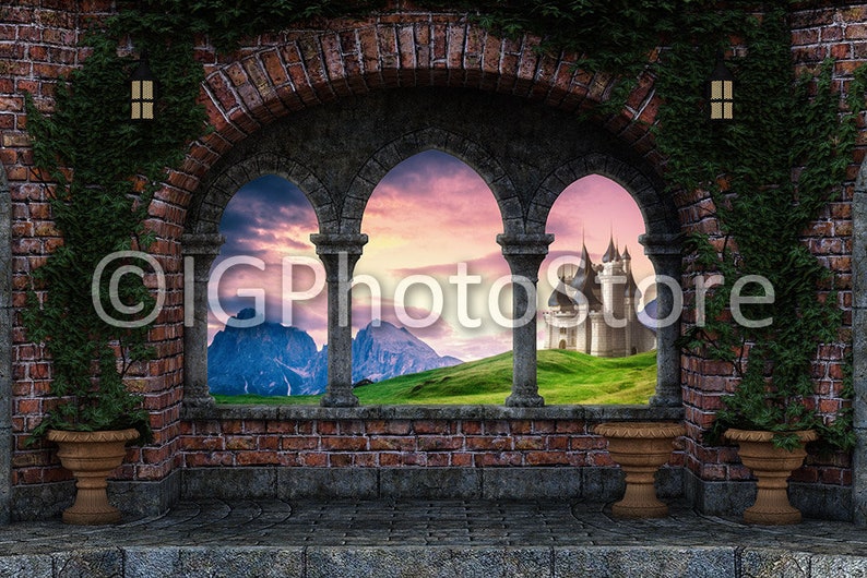 Princess Backdrop Castle Backdrop Digital Backdrop for | Etsy