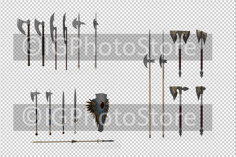 Fantasy Weapon Digital Overlays Medieval Weapons PNG Clipart - Etsy
