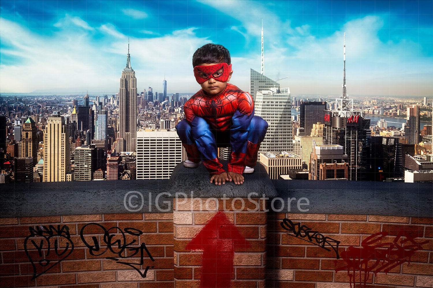 Spiderman City Backdrop