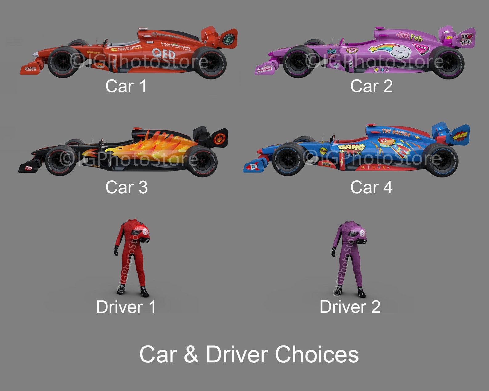 Custom Racing Car Driver Photo Edit, Personalized Motor Racing Portrait ...