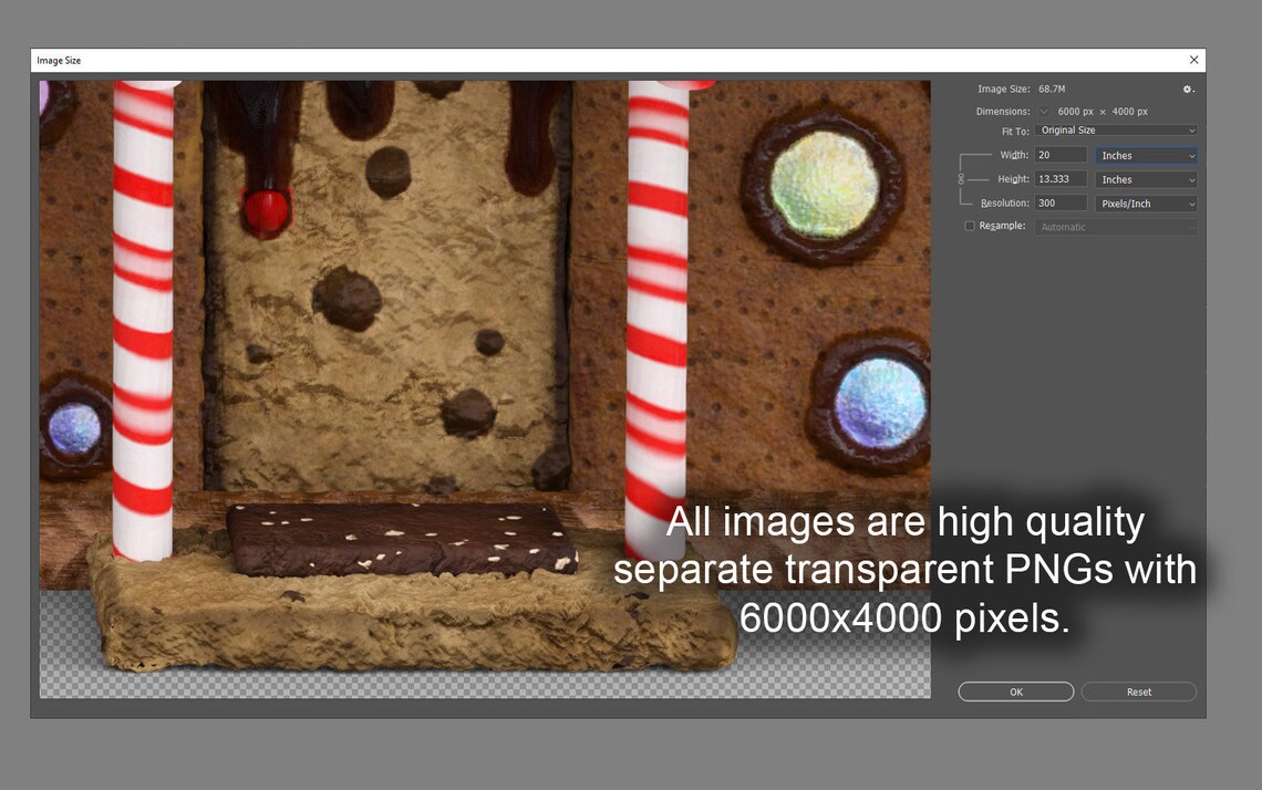 Gingerbread House Digital Overlays Fairytale Cottage PNG - Etsy