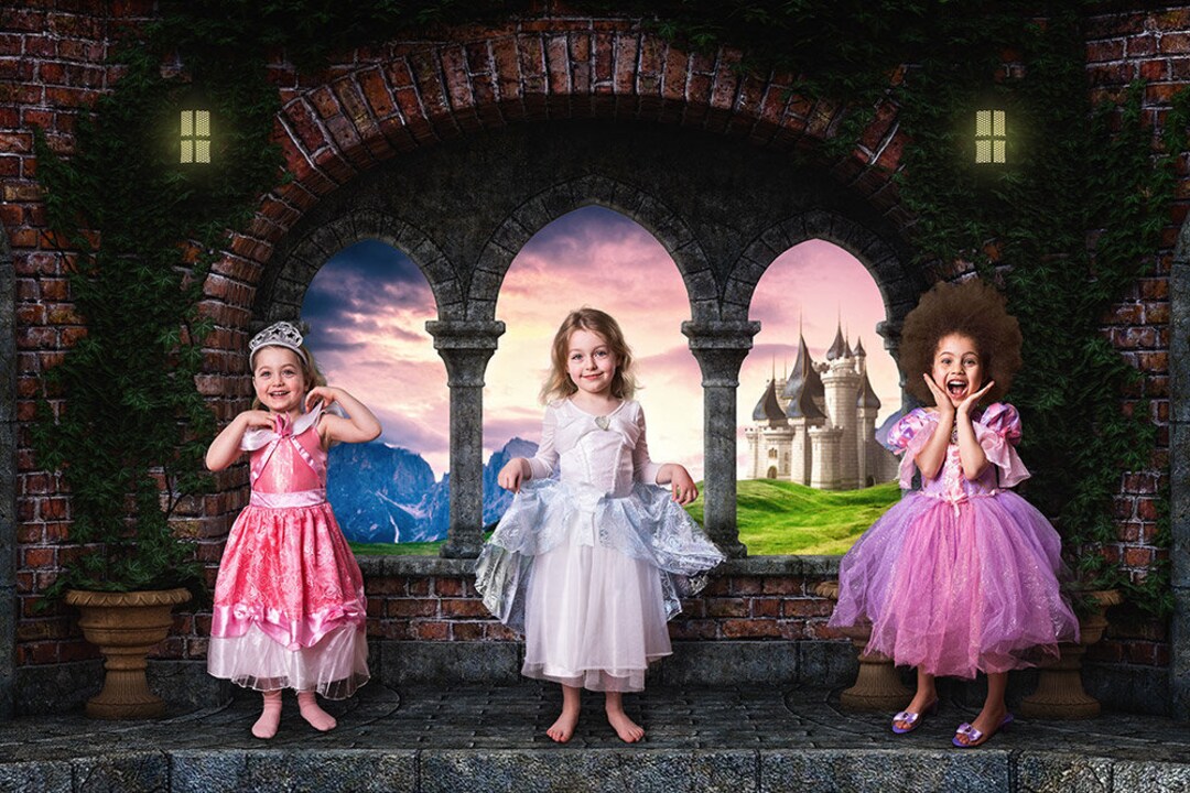 Princess Backdrop, Castle Backdrop, Digital Backdrop for Girls, Fairy ...