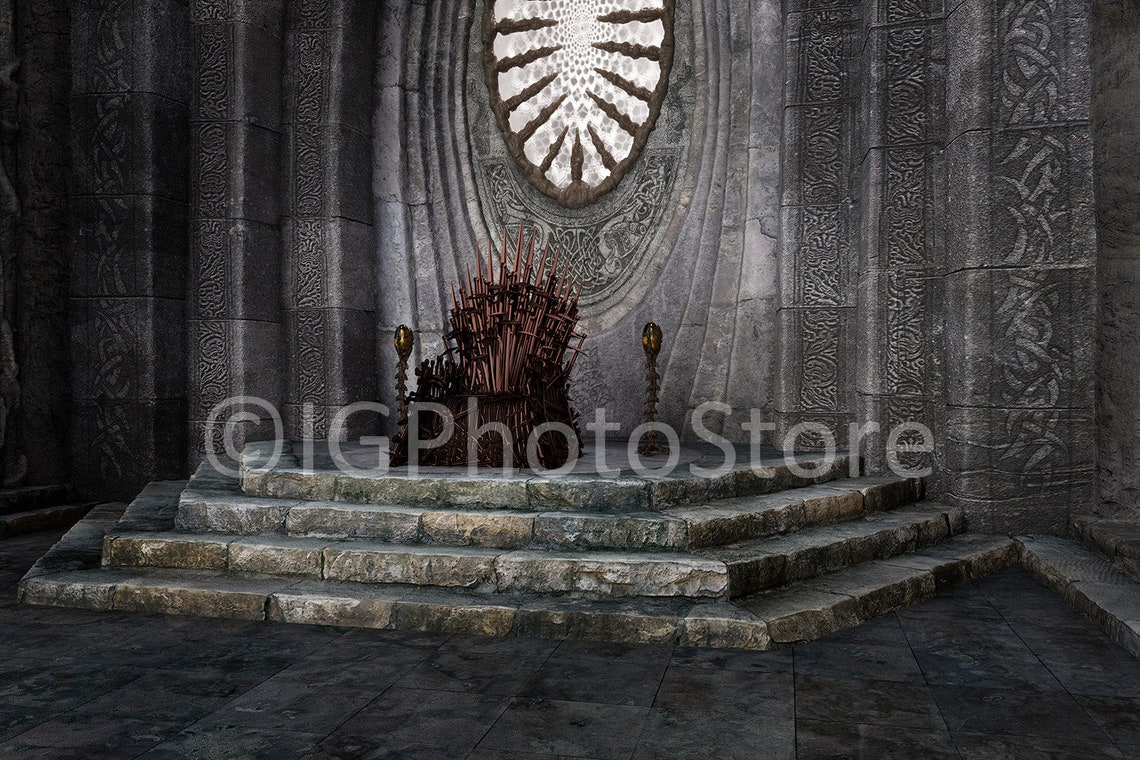 Medieval Fantasy Iron Throne Digital Backdrop Iron Throne - Etsy