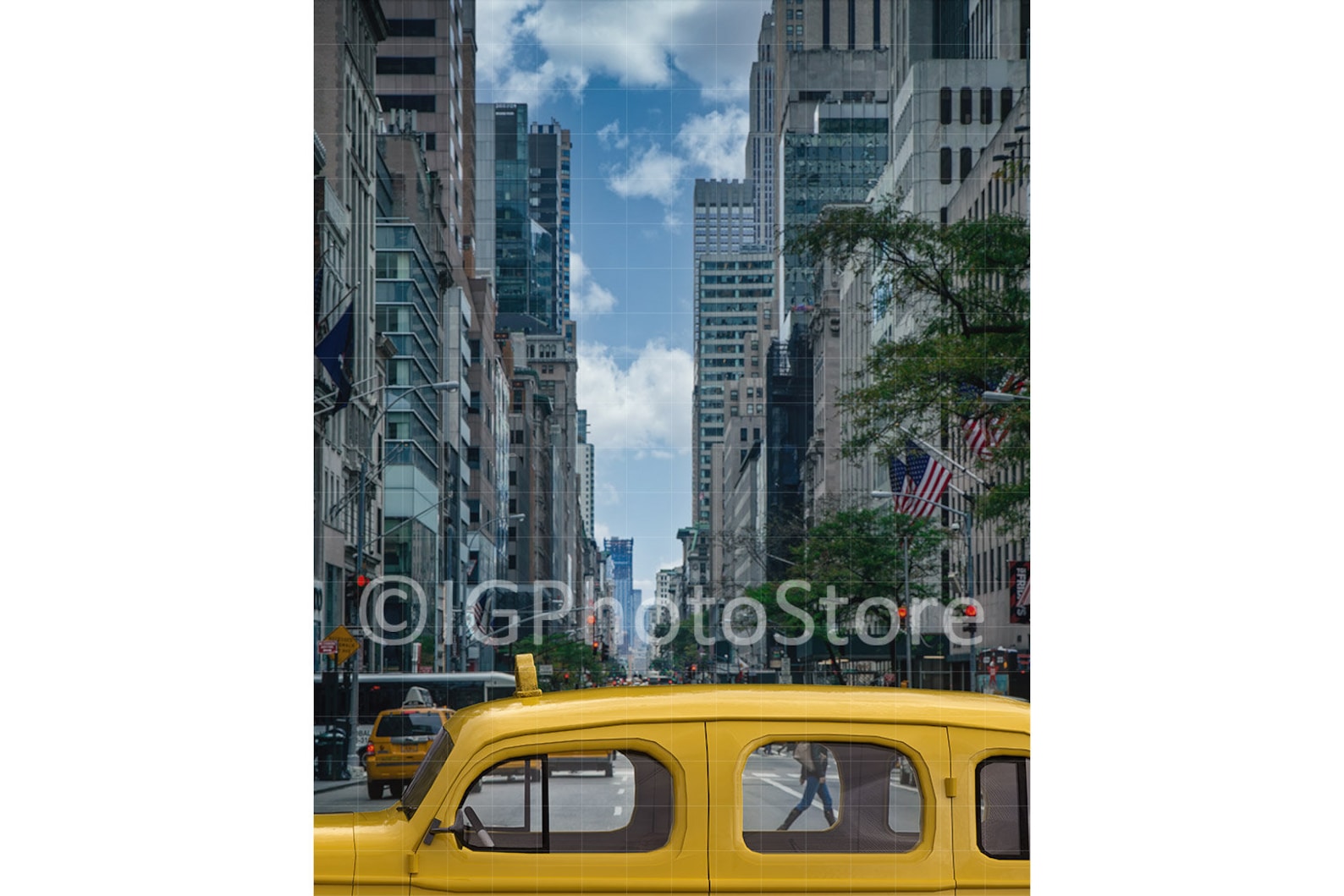 Superhero Digital Backdrop Yellow Taxi in New York City | Etsy