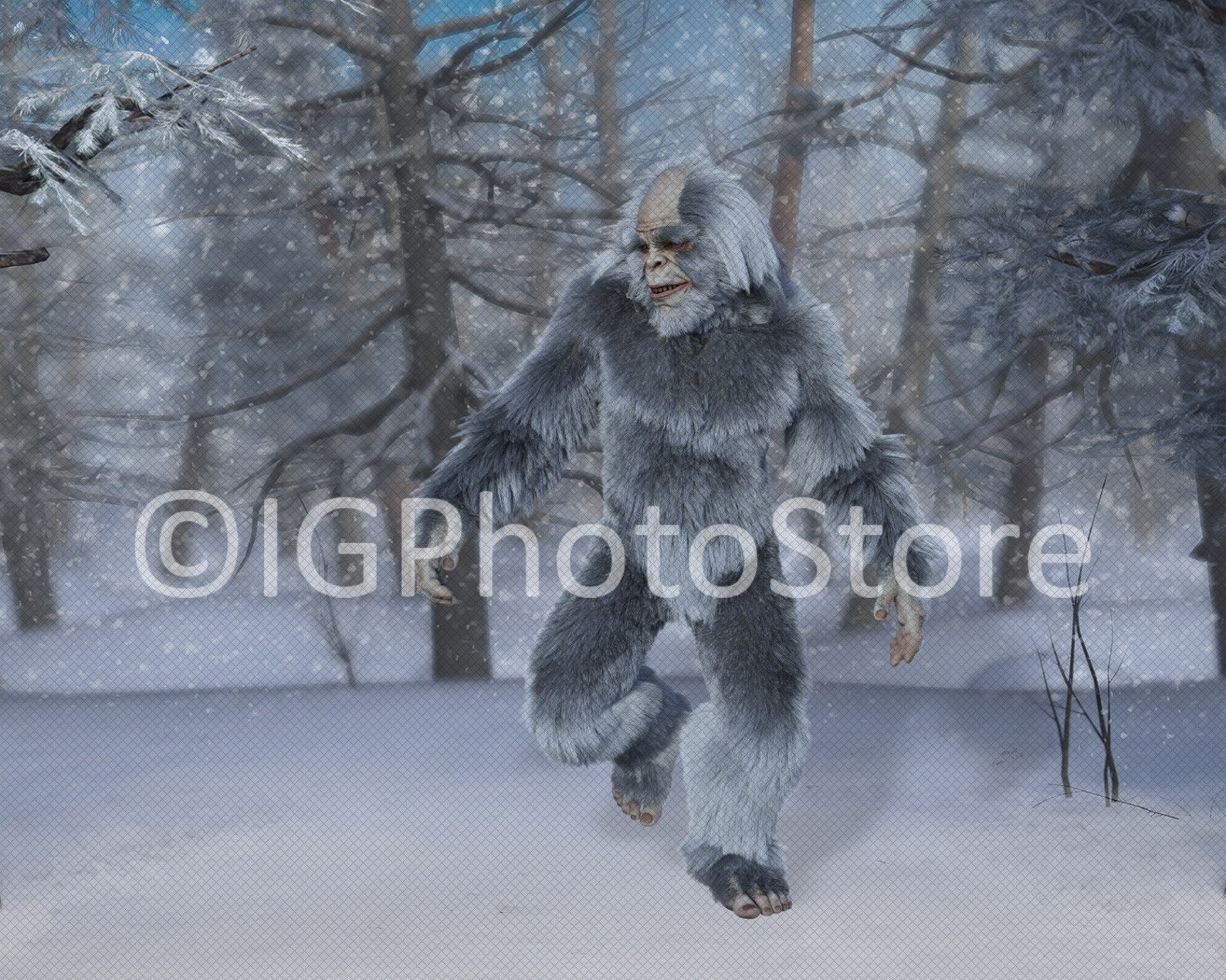 Yeti Digital Overlays, Transparent PNG Yetis, Yeti Clipart, Abominable ...