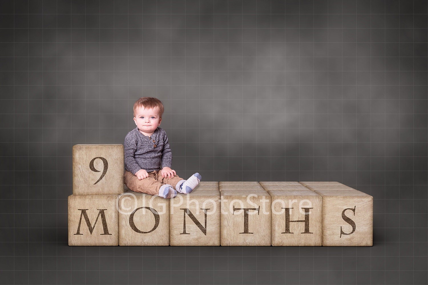 Baby's First Year Layered Digital Backdrops, 3 6 9 12 Months, Month ...