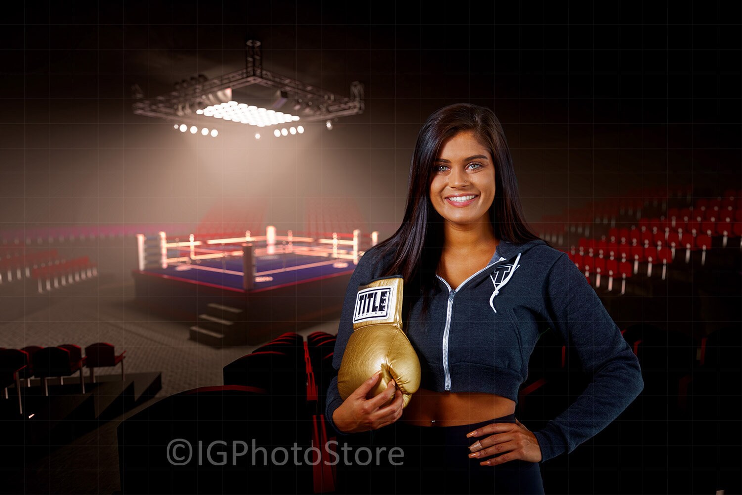 Boxing Arena Digital Backdrop, Boxing Ring Digital Backdrop, Sports ...