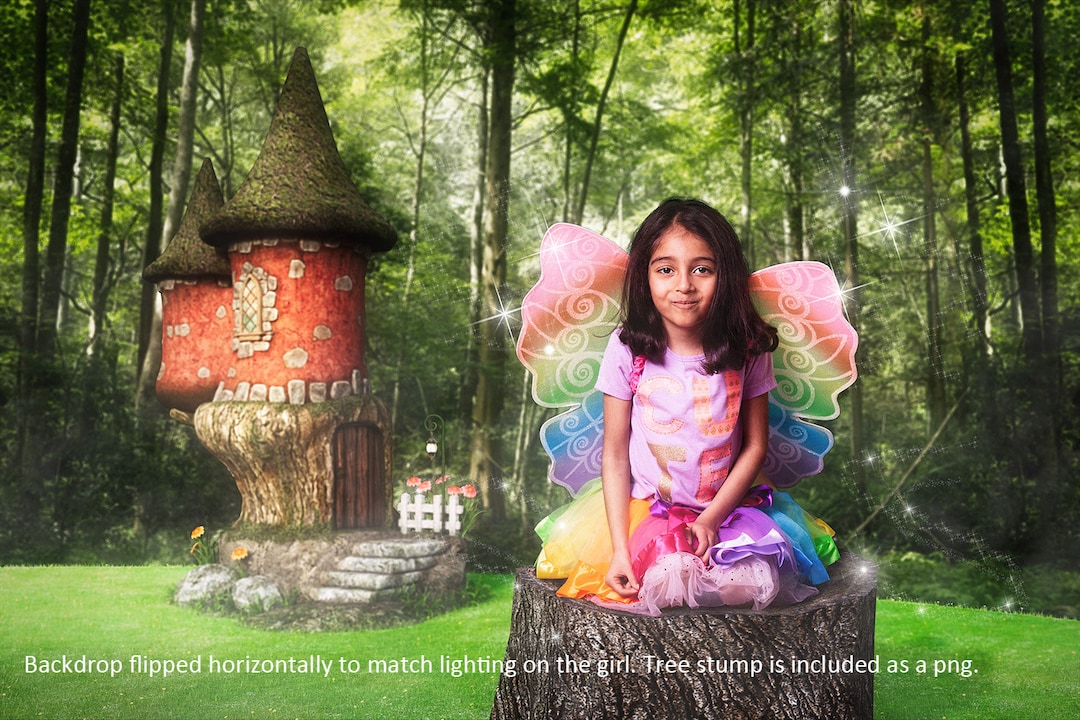 Fairy Backdrop, Fairy House Digital Background, Fantasy Portrait ...