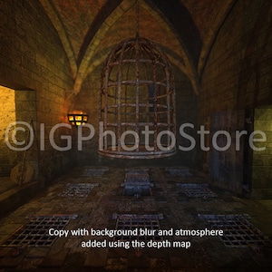 Dungeon Cage Backdrop, Digital Backdrops, Fantasy Cosplay Background ...