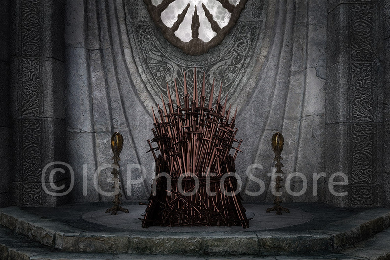 Iron Throne Digital Backdrop Medieval Fantasy Throne Room | Etsy UK
