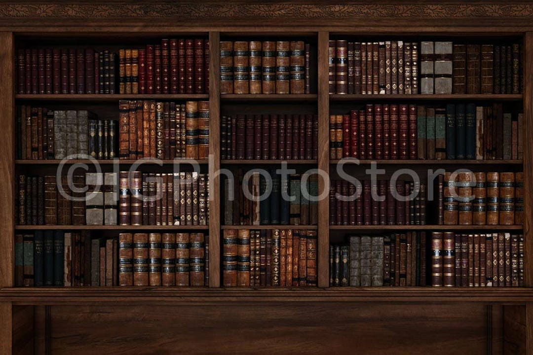 Library Digital Backdrop, Digital Background, Books Backdrop, Library ...