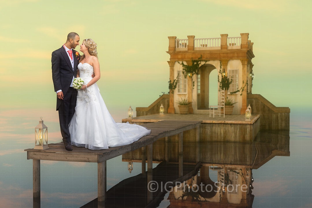 Romantic Lakeside Digital Backdrop, Portrait or Wedding Photography ...