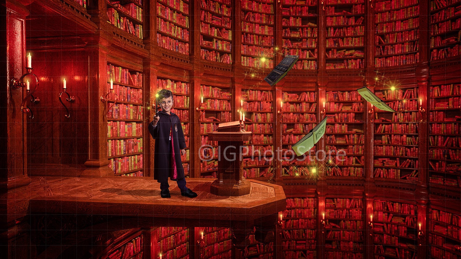 Wizard Library Digital Backdrop Library of Wizardry Digital - Etsy