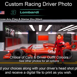 Custom Racing Car Driver Photo Edit Personalized Motor Racing | Etsy