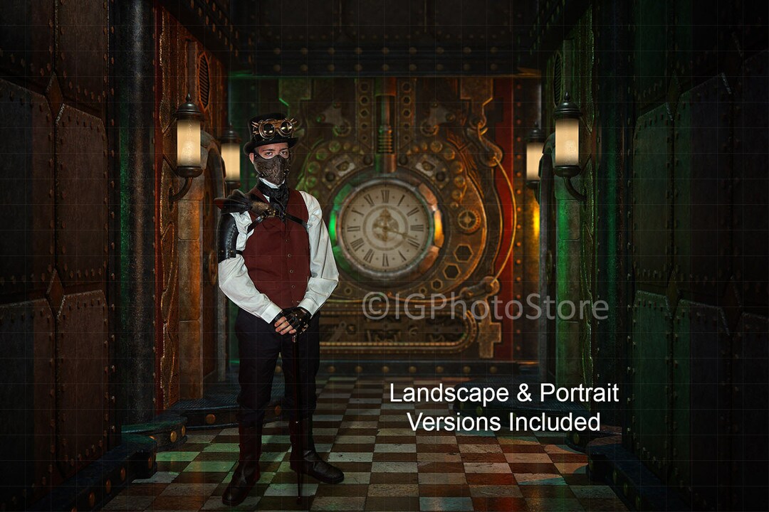 Steampunk Digital Background, Cosplay Backdrop, Steampunk Backdrop ...