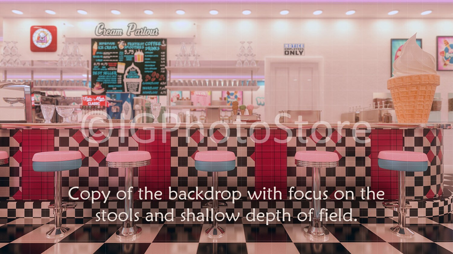 Ice Cream Shop Background