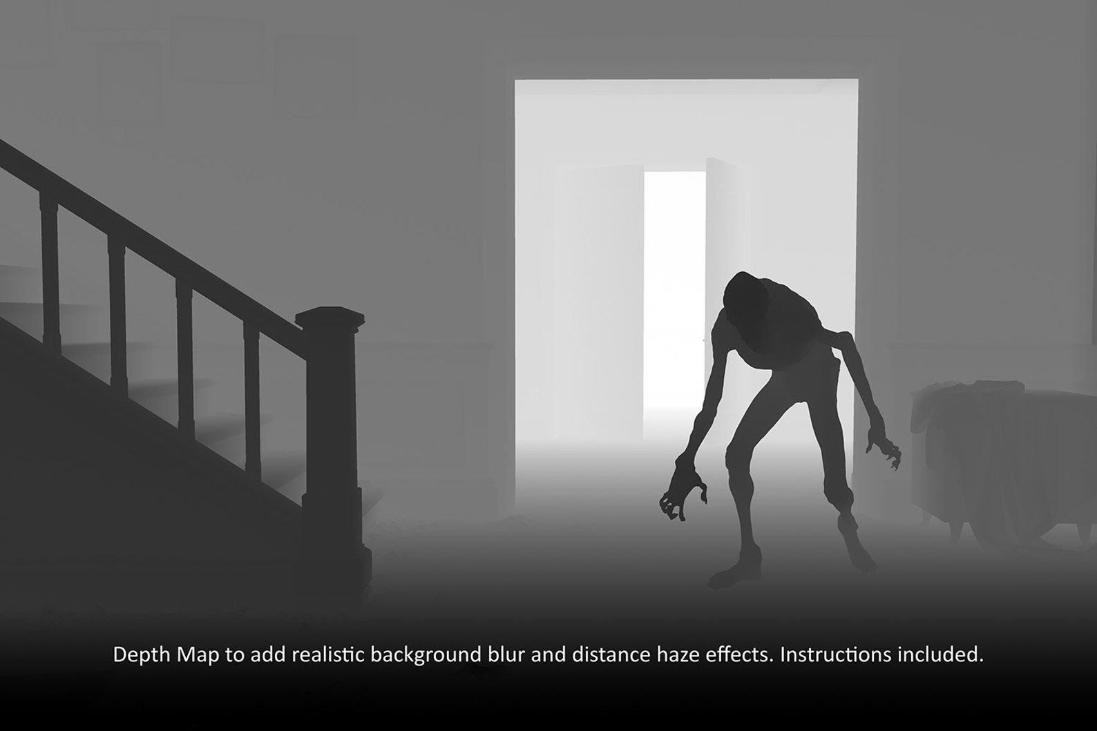 The Boogeyman Halloween Digital Backdrop Horror Digital - Etsy